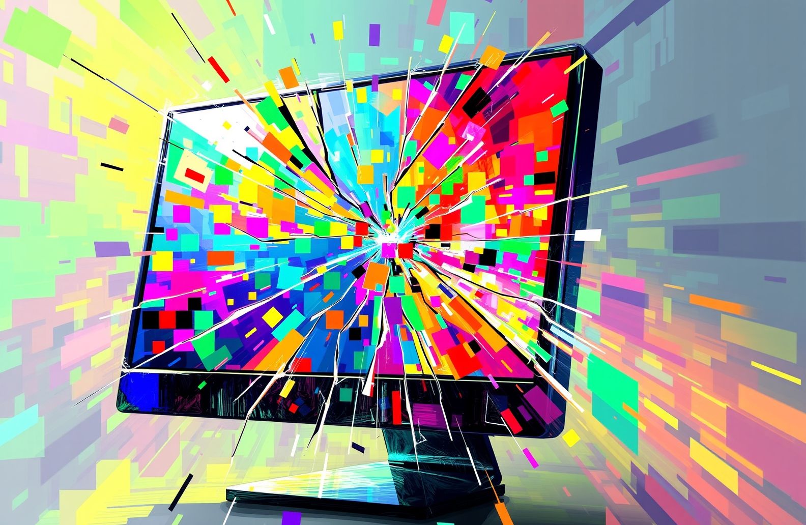 🔥 Free Download Broken Computer Screen Wallpaper by @caseyb88 ...