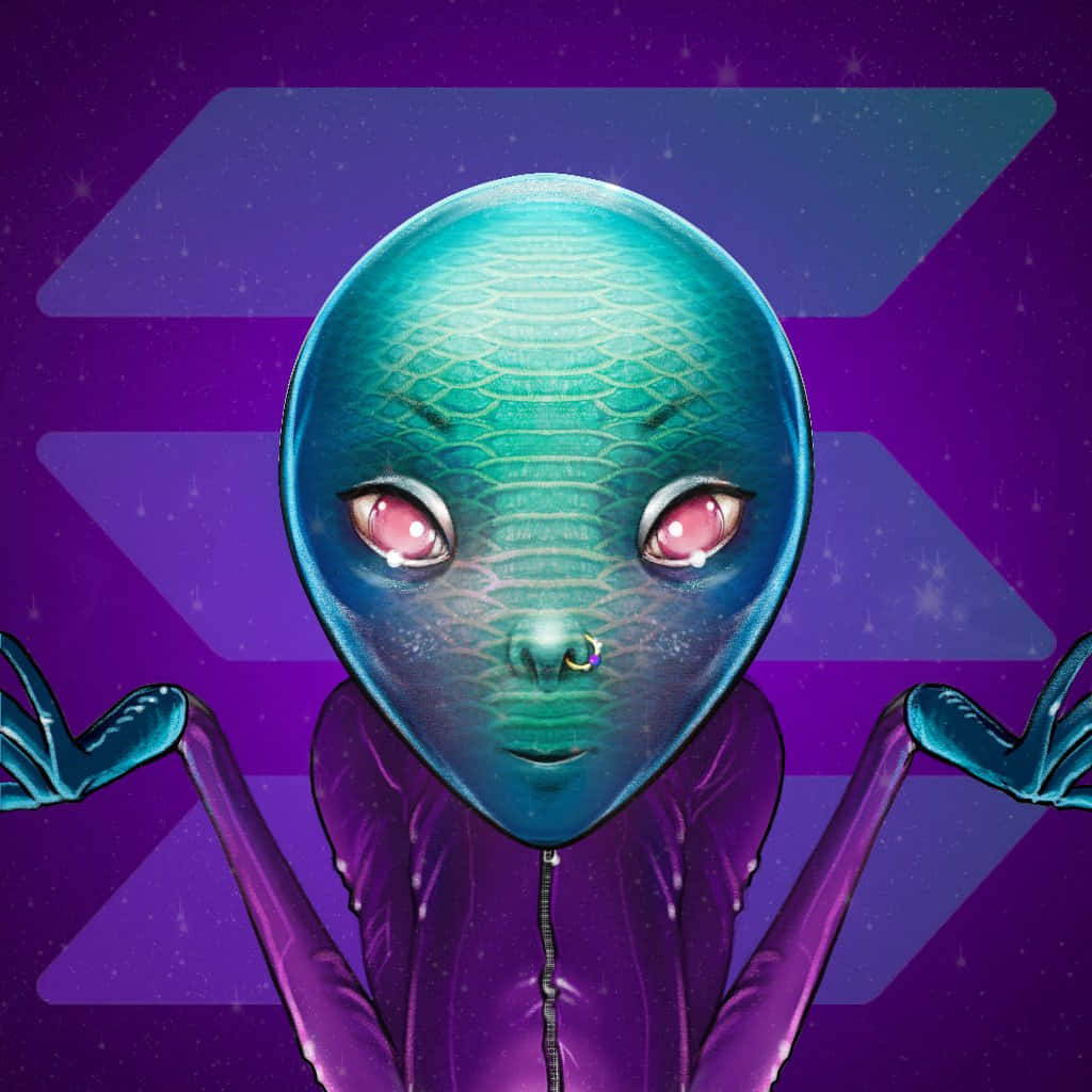 🔥 Free Download Friendly Cartoon Alien Waving Hello Wallpaper by ...
