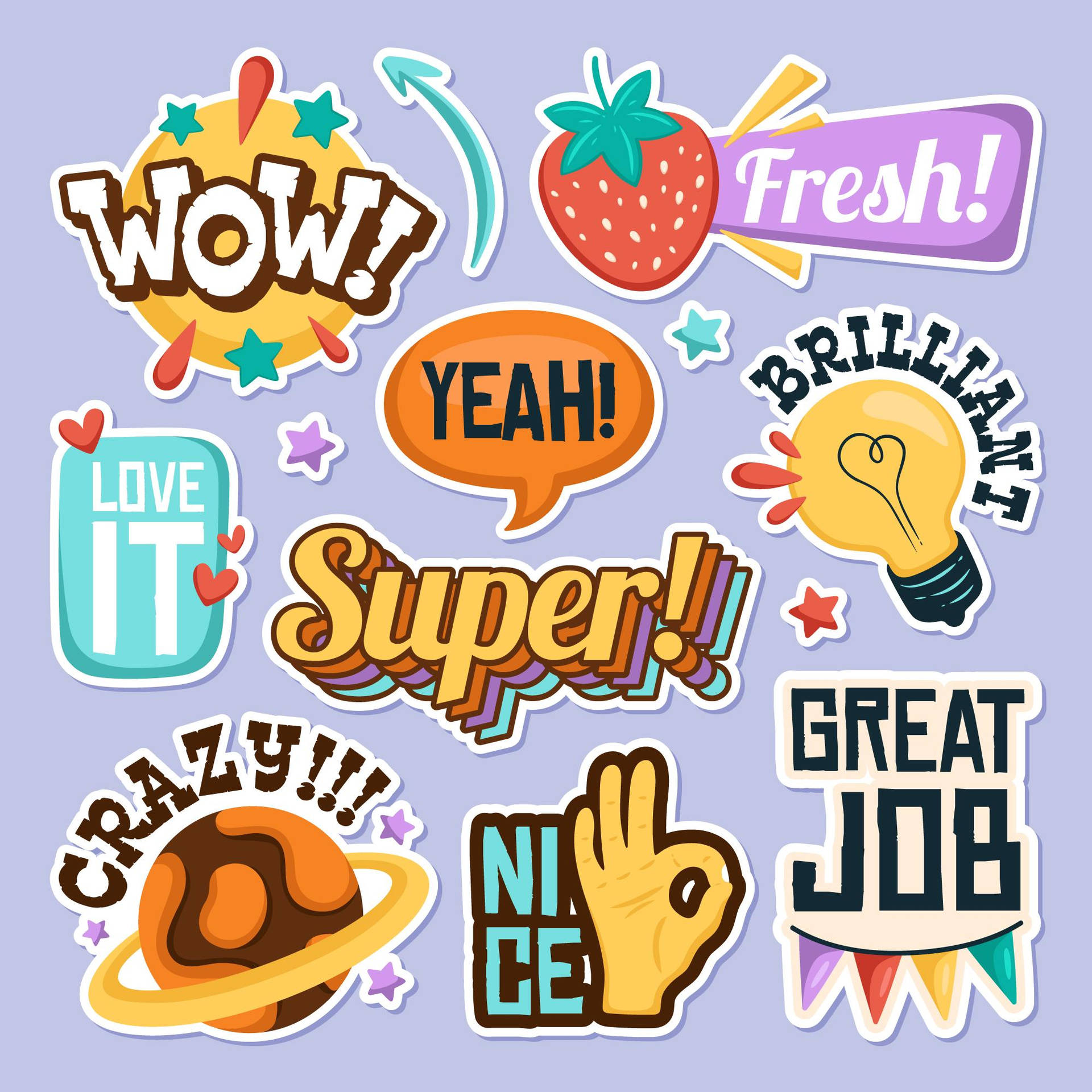 🔥 Free Download Aesthetic Stickers Wallpaper by @marywelch ...