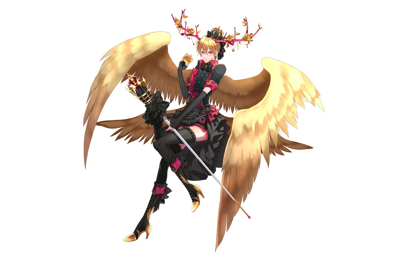 🔥 Free Download Wallpaper Wings Angel Boots Fantasy Art Heels Guy ...