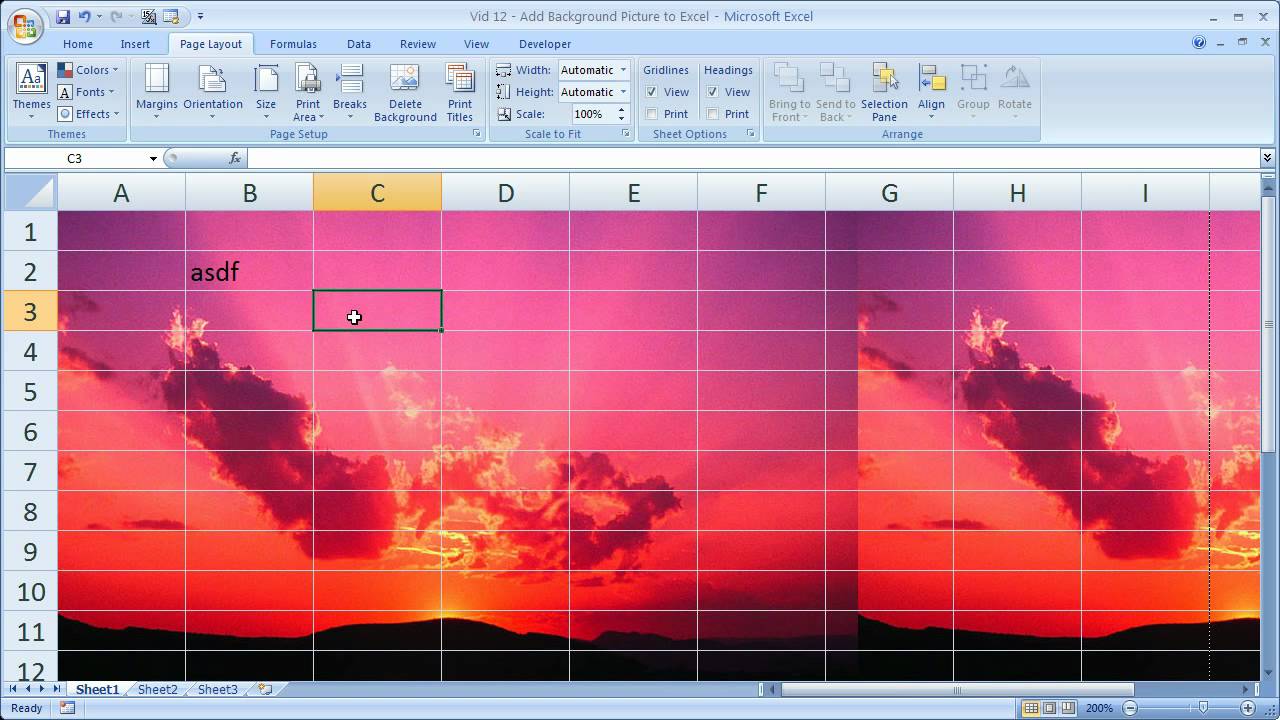 Free Download Excel Tips 12 Add Background Pictures To Excel 