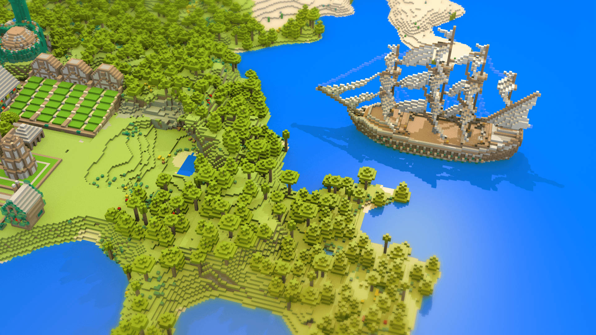 🔥 Free Download Captivating Minecraft Landscape Wallpaper by ...