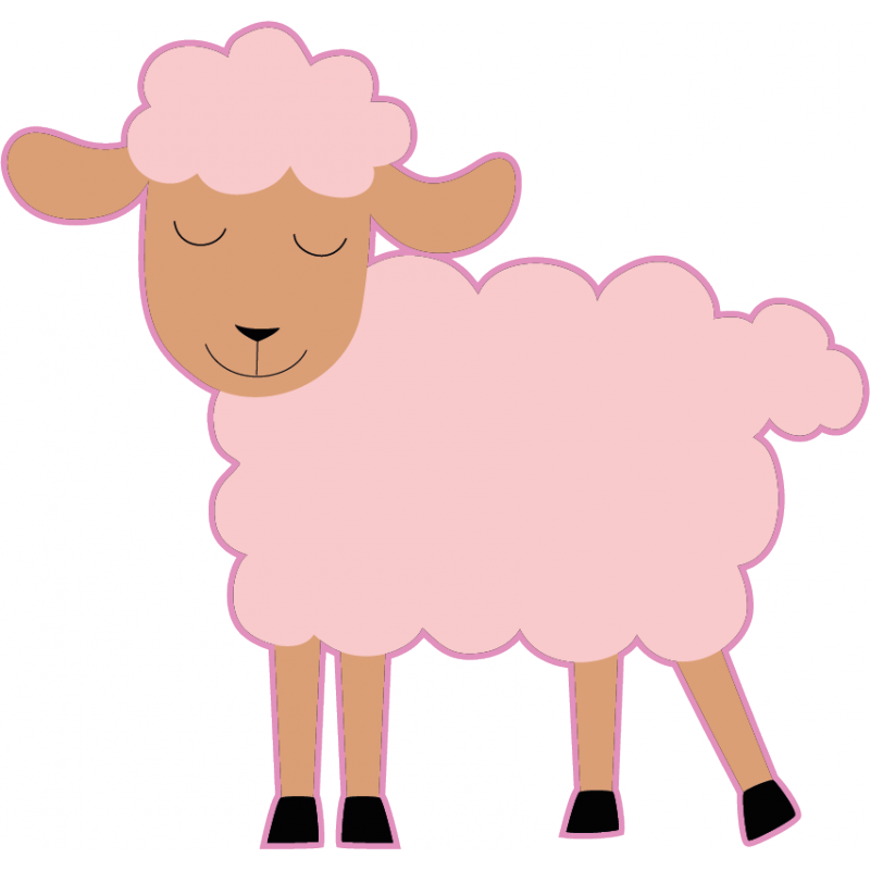  Free Download Wall Stickers For Baby Animals Decals Pink Sheep