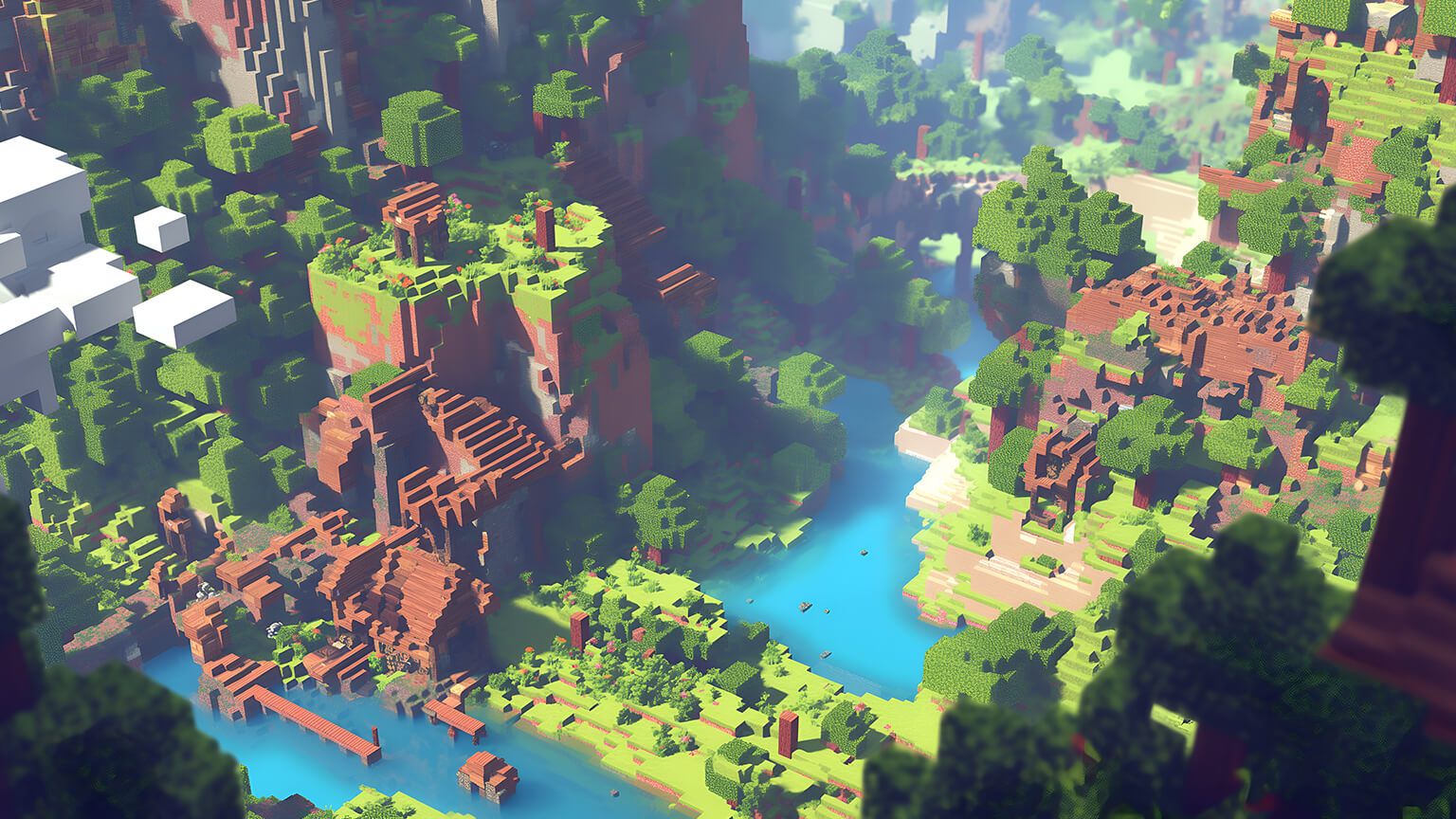 🔥 Free Download Minecraft Landscape Art Wallpaper by @esanchez6 ...