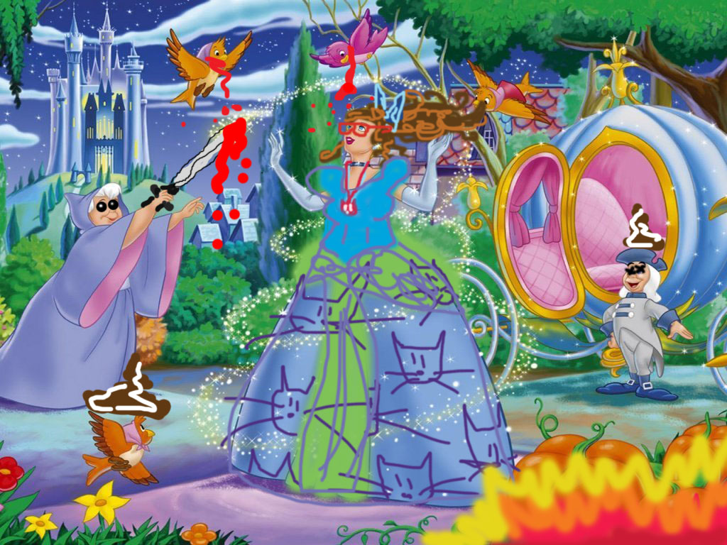 Pink Cinderella Wallpaper Border