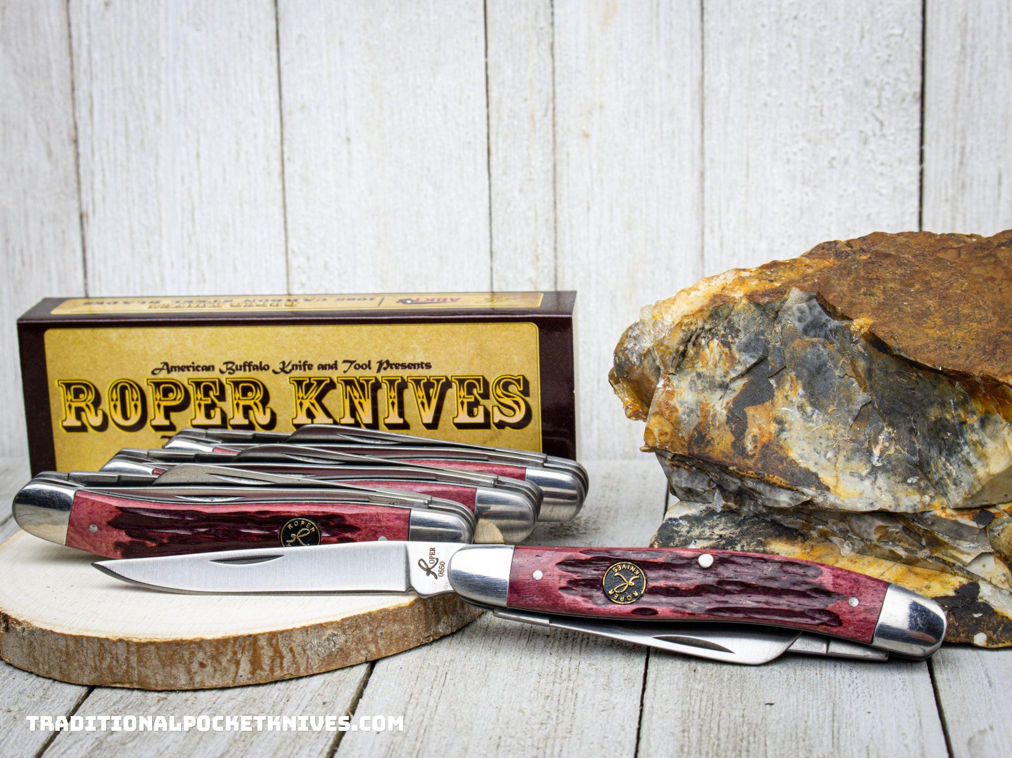 🔥 Free Download Abkt Roper Knives Red Chaparral Jigged Bone Stockman ...