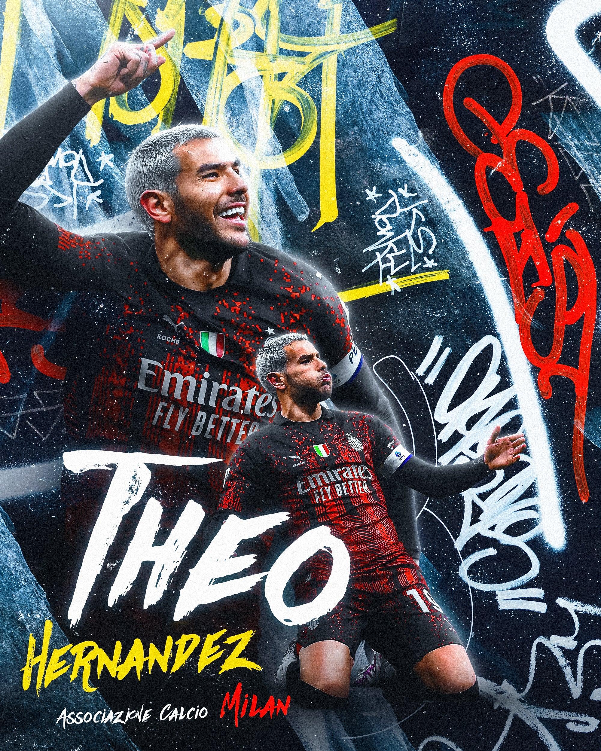 🔥 Free Download Theo Hernandez Ac Milan Psd Graphic Design Adobe ...