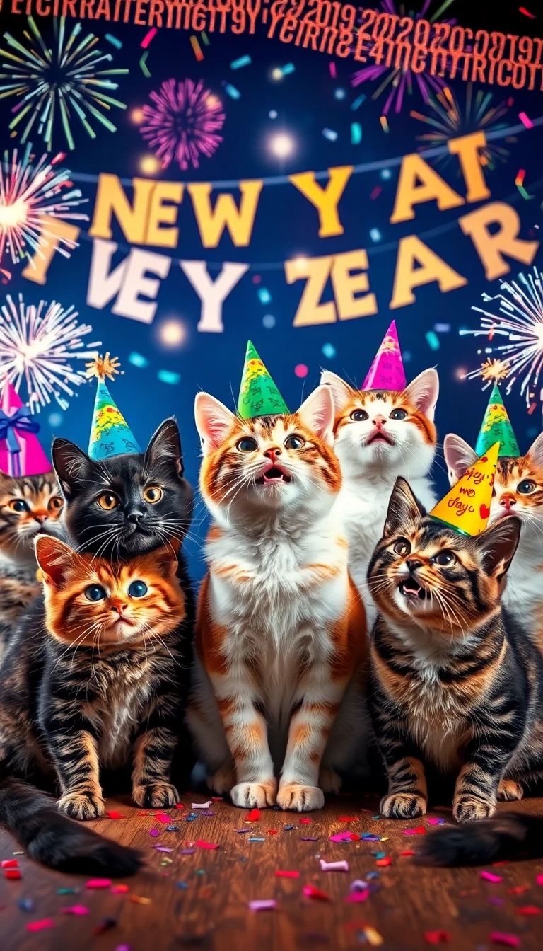 🔥 [20+] New Year Cats Wallpapers | WallpaperSafari