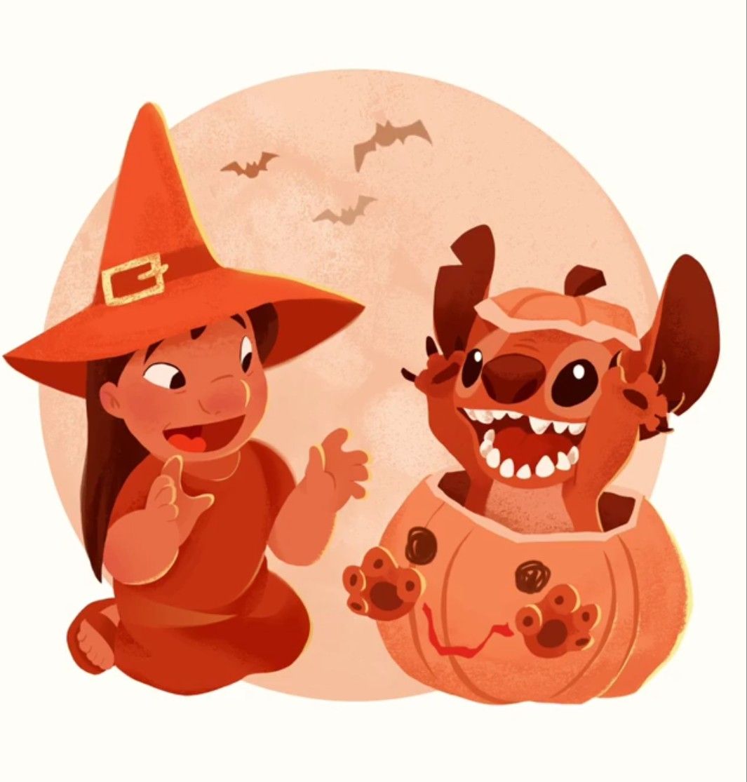 🔥 Free Download Lilo And Stitch Cute Fall Wallpaper Halloween Iphone by ...