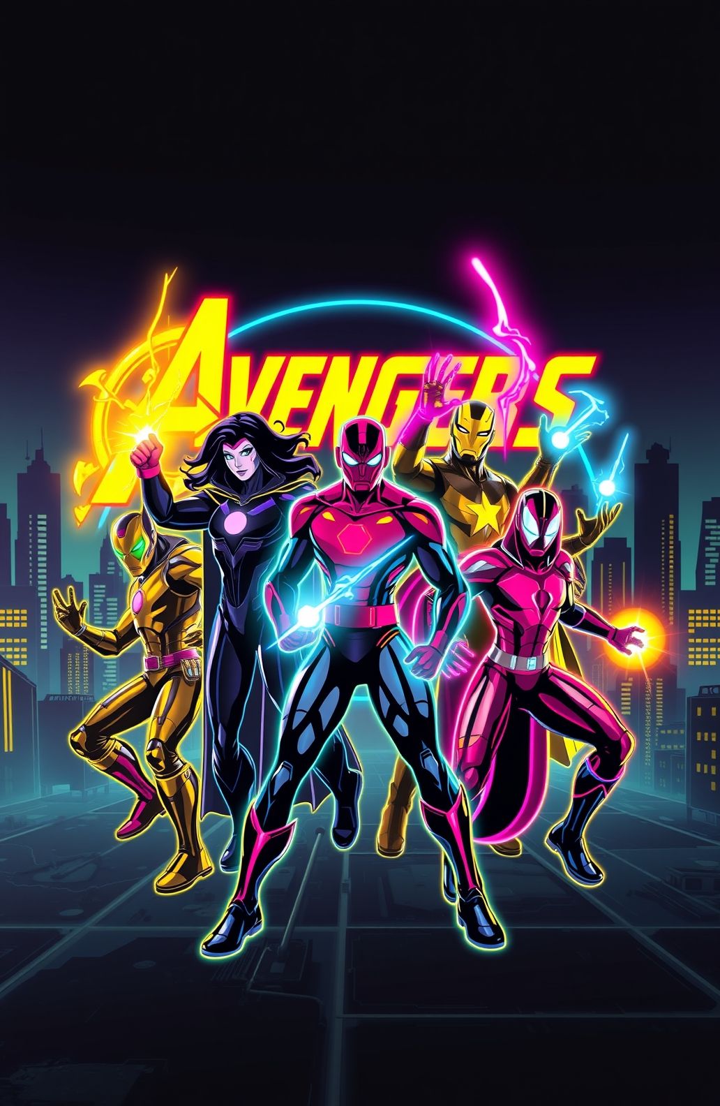 🔥 [30+] Neon Avengers Wallpapers | WallpaperSafari