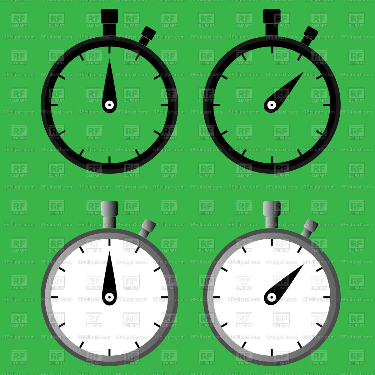 🔥 Free Download Stopwatch Set Icon On Green Background Vector Stock ...