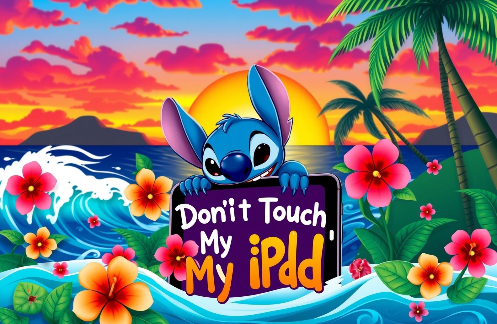 🔥 Free Download Don T Touch My Ipad Stitch Wallpaper by @marys ...