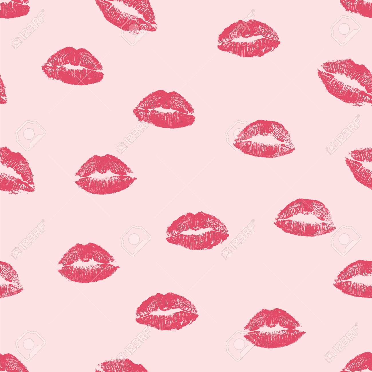 Free download Pink kisses seamless pattern background Royalty Free ...