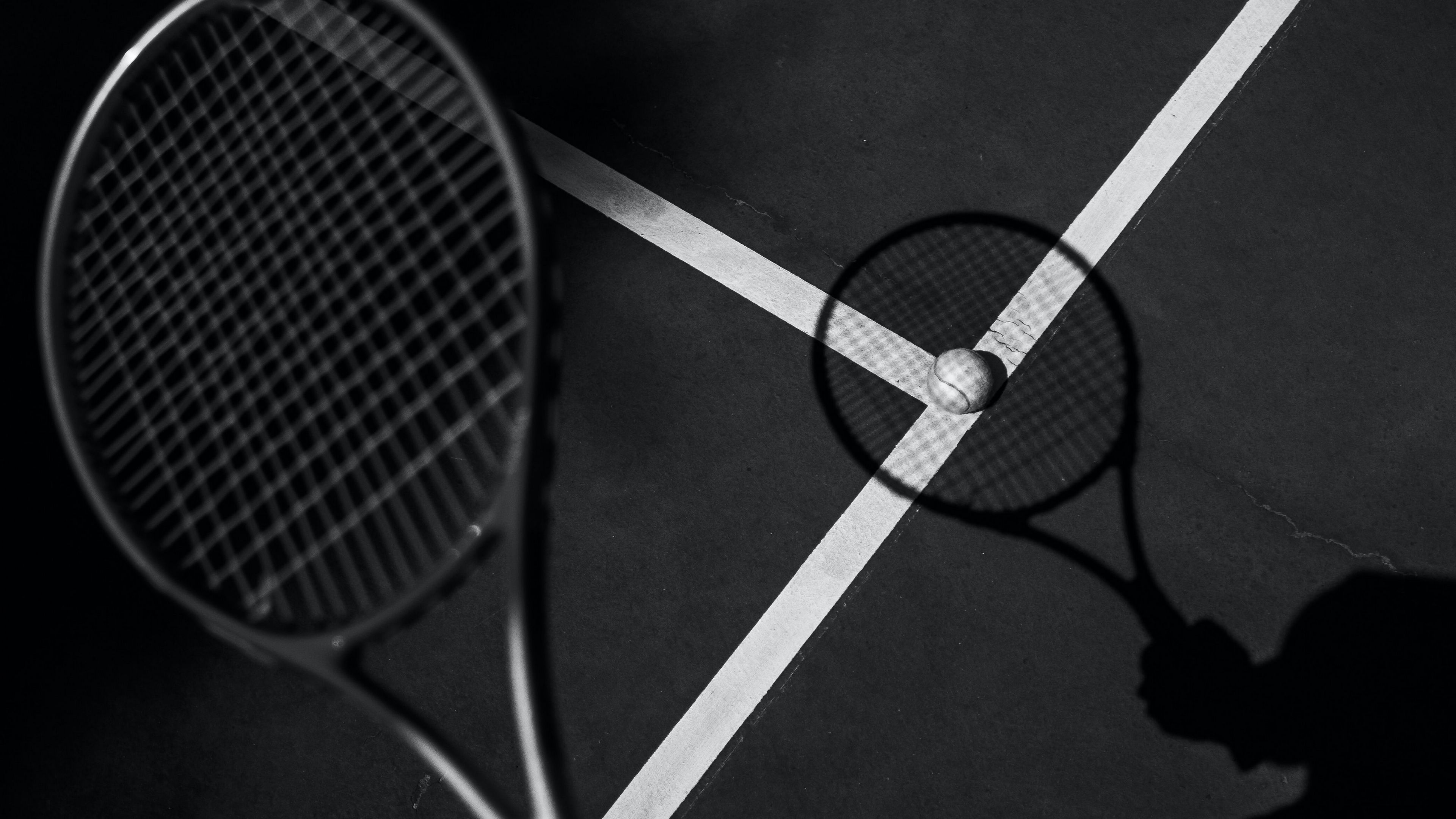 🔥 Free Download Wallpaper Tennis Racket Ball Bw 4k Uhd by @bsmith80 ...