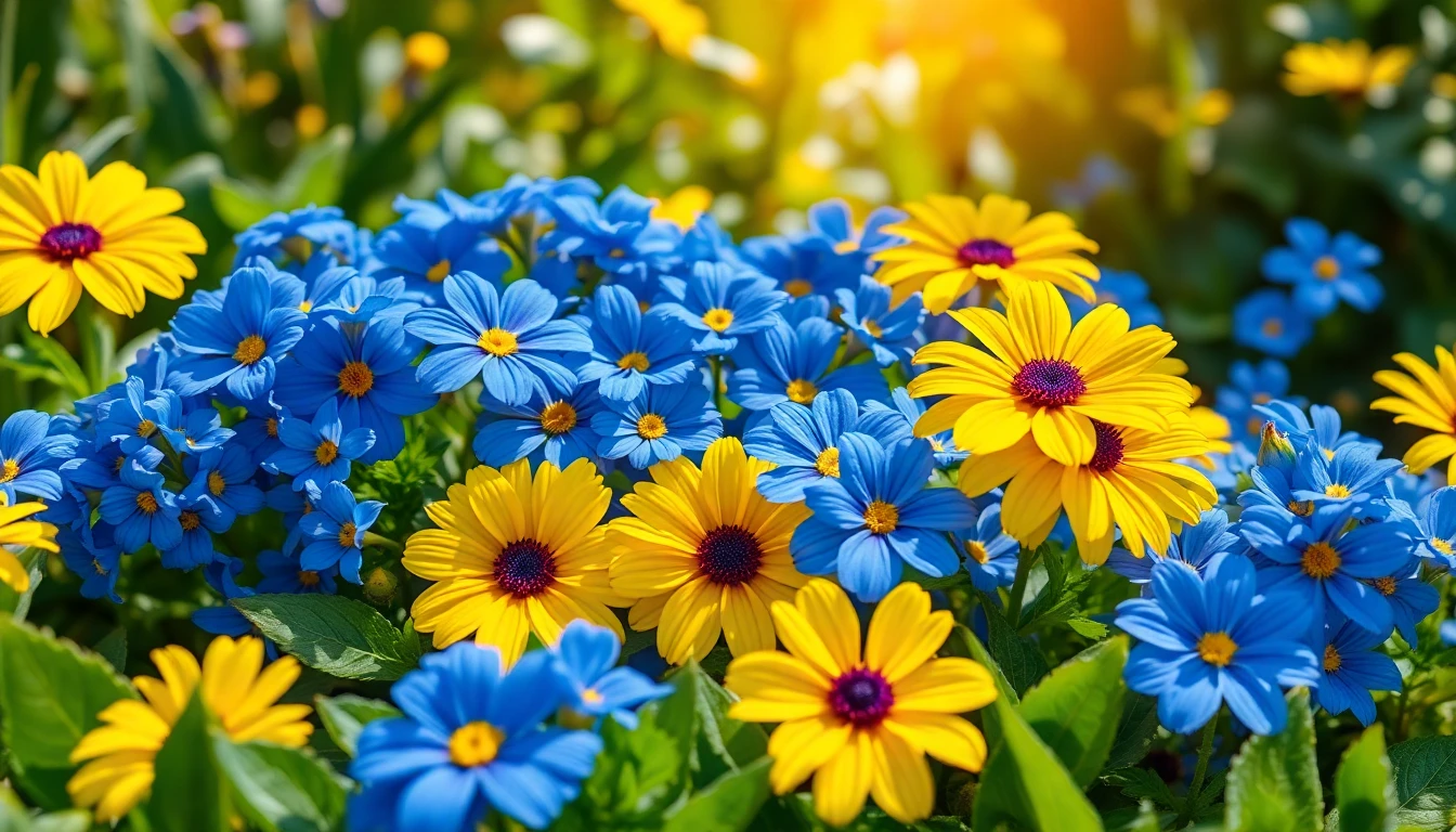 🔥 Free Download Blue And Yellow Flowers Wallpaper by @rwells55 ...
