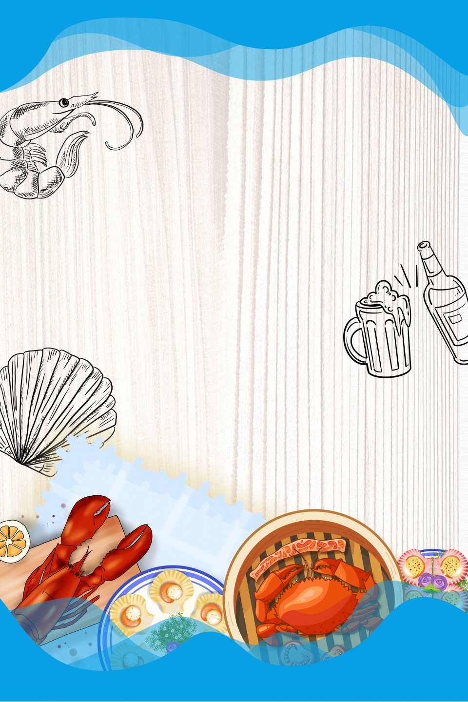 Free download Seafood Menu Background Material Seafood menu Restaurant ...
