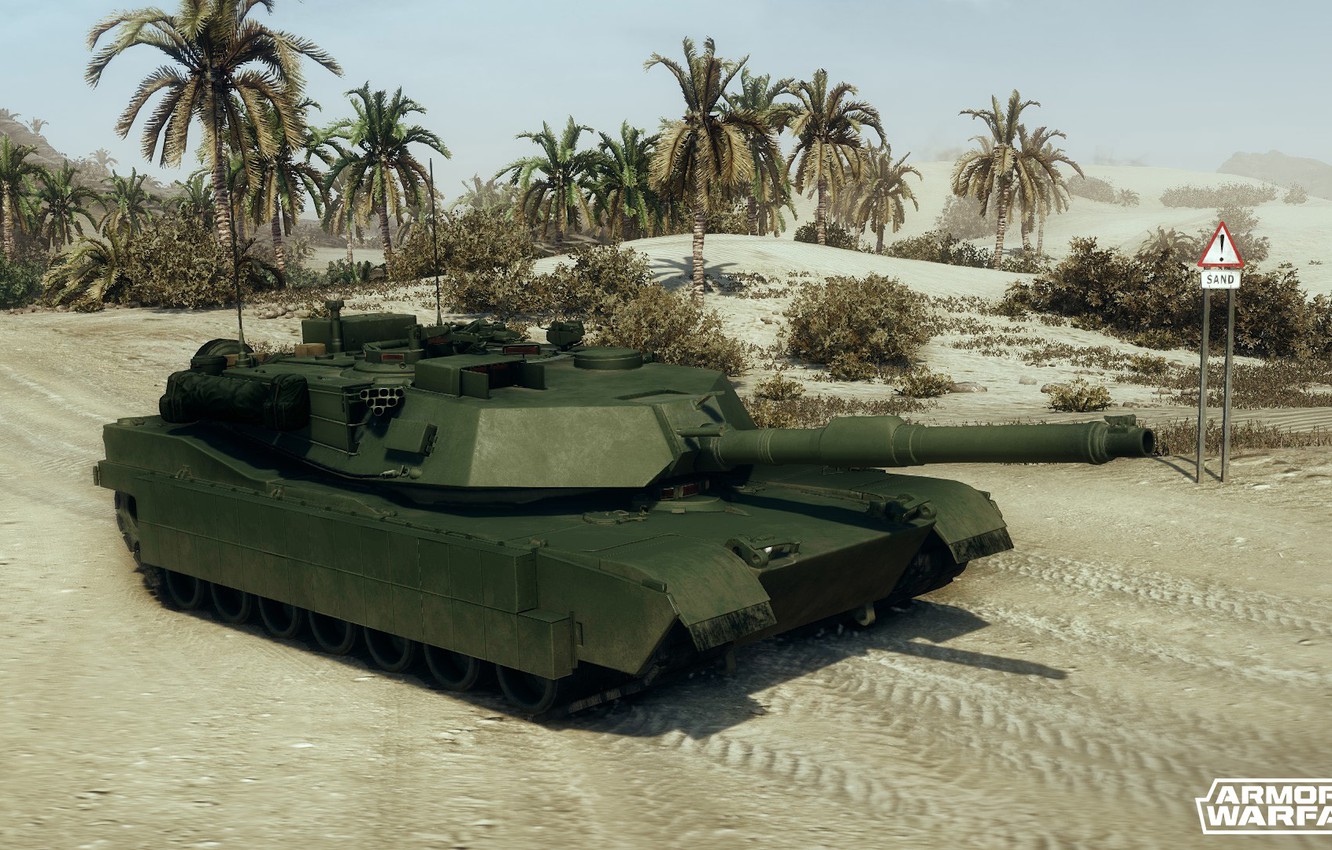 🔥 Free Download Wallpaper Palm Trees Desert Abrams M1A2 Armored Warfare ...