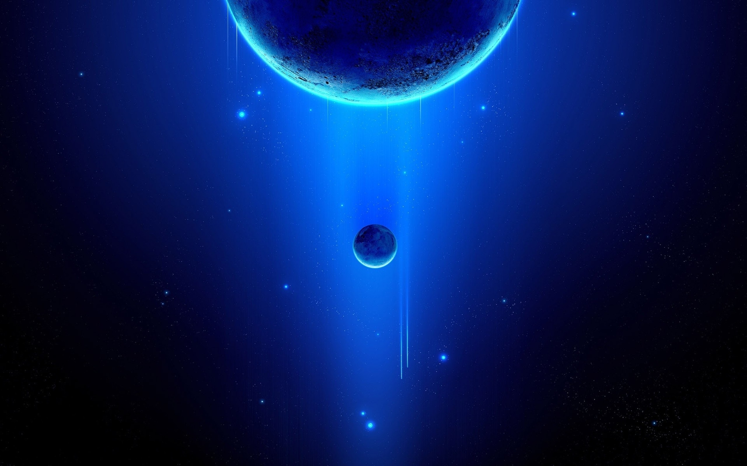 🔥 Free Download Light Blue Outer Space Planets Hd Wallpaper by ...