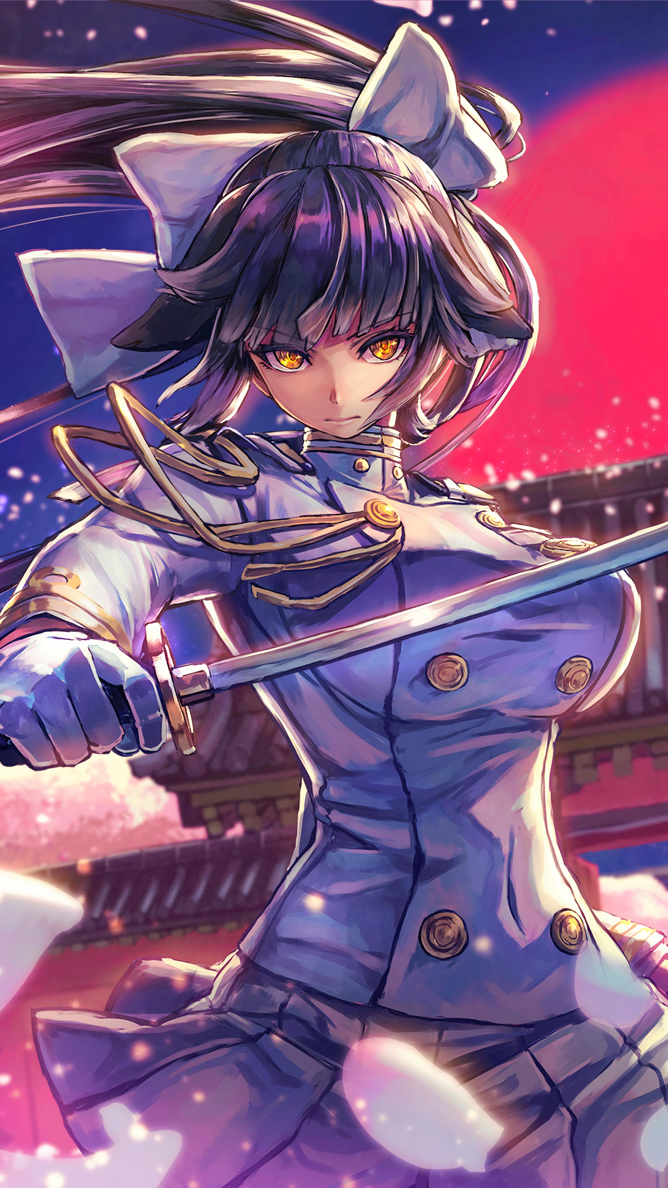 🔥 Free Download Azur Lane Takao Atago Anime Girls Katana Cherry Blossom 4k By Sandrab36