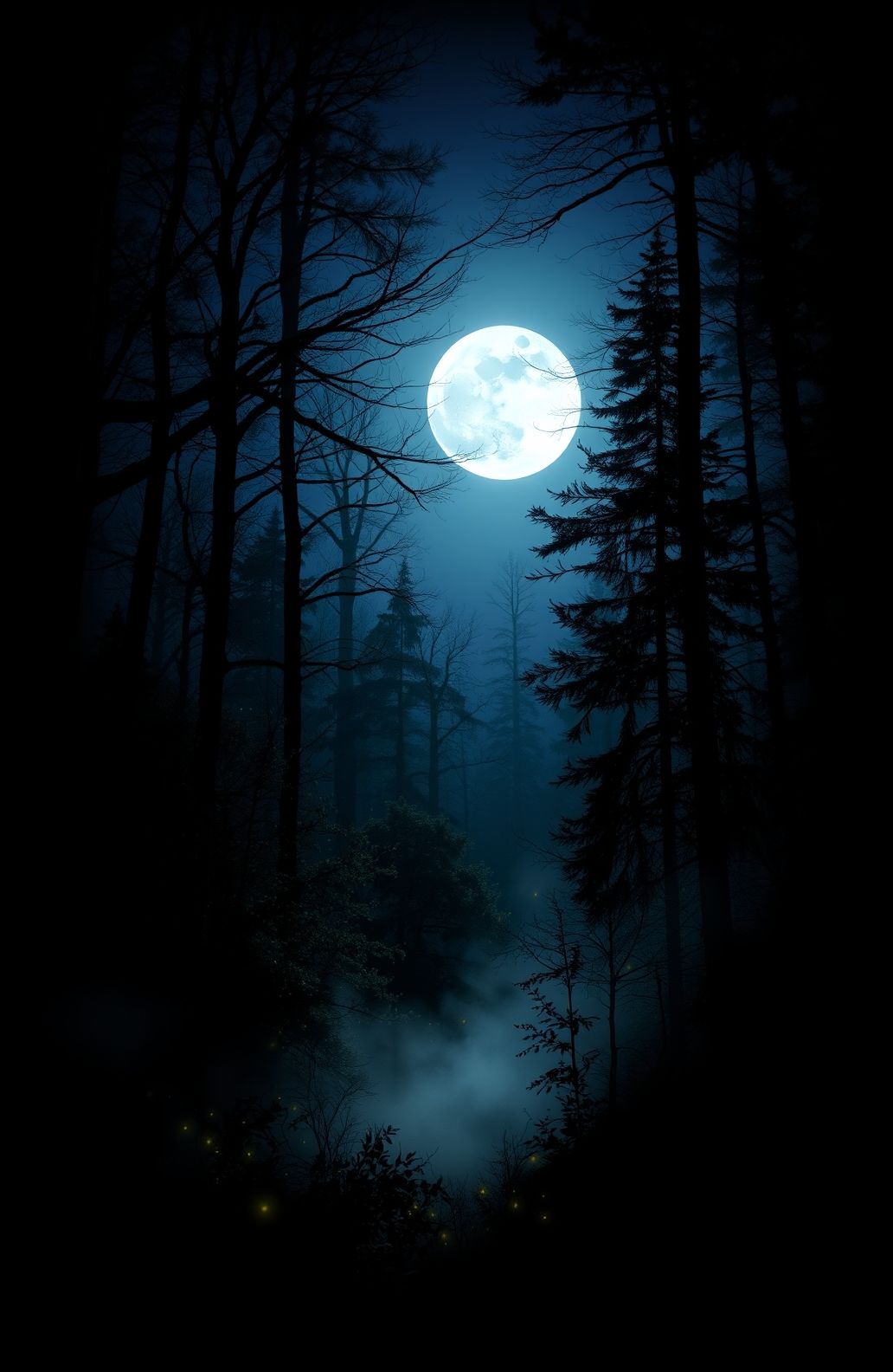 🔥 Free Download Dark Forest With Moon Wallpaper by @bradleye ...