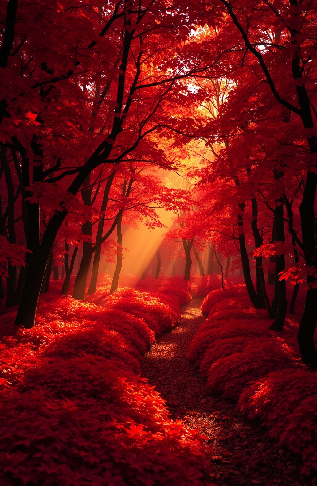 🔥 Free Download Red Forest Wallpaper by @josephgray | WallpaperSafari