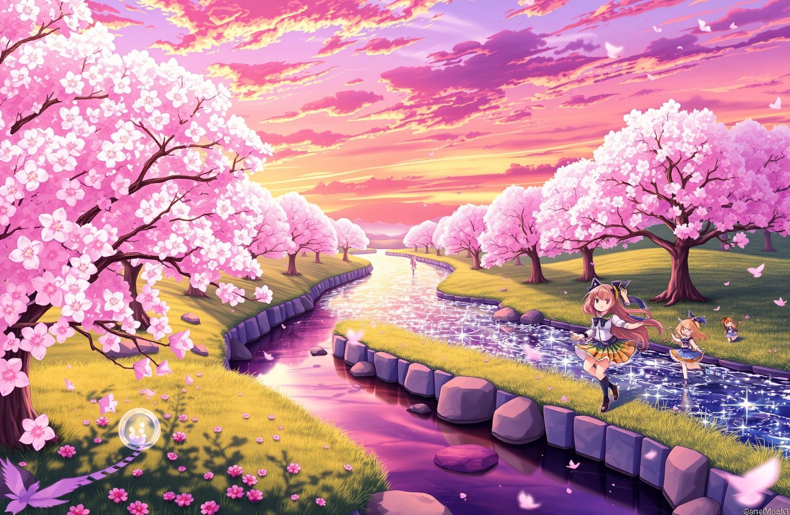 🔥 Free Download Pink Anime Wallpaper by @ecameron | WallpaperSafari
