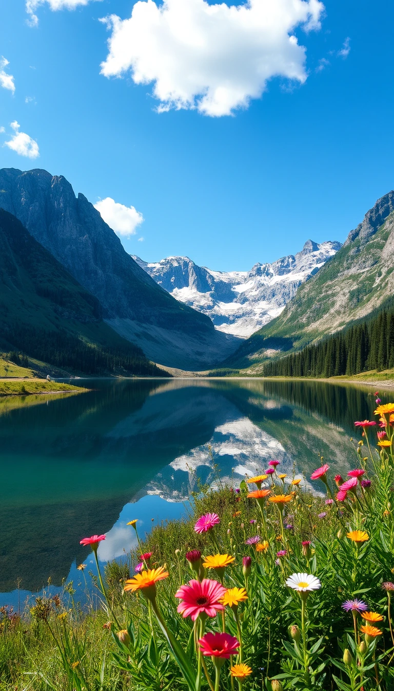 Mountain Lake Desktop Wallpapers nature, Mountain, Forest, Landscape ...