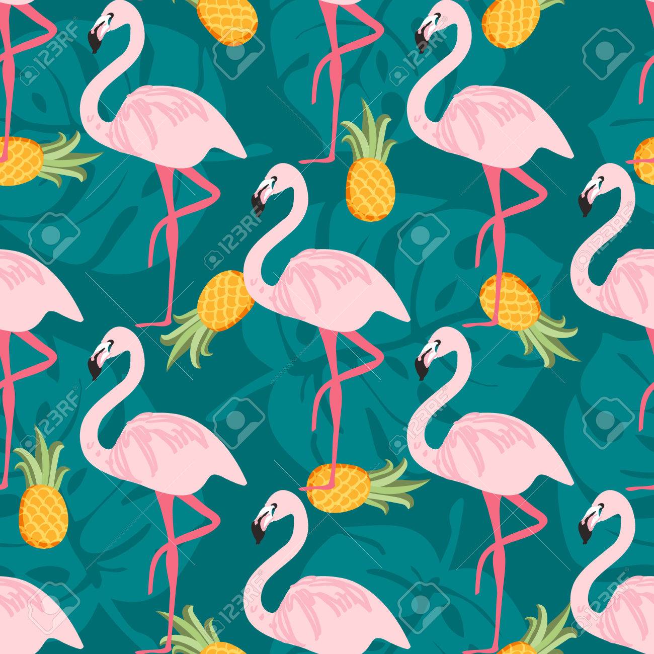 [27+] Flamingo and Pineapple Wallpapers - WallpaperSafari