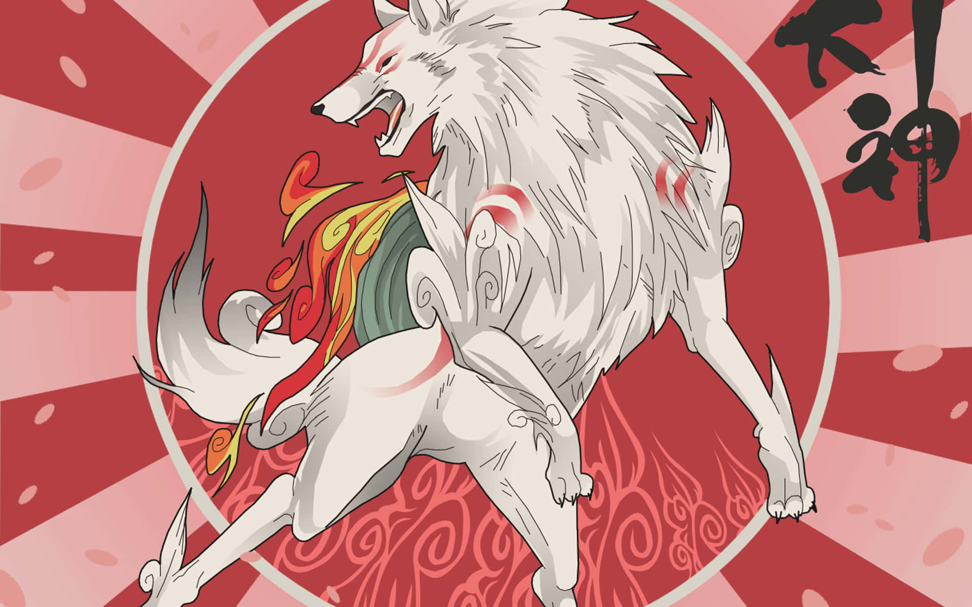 🔥 Free Download Fire Wolf On Ice Okami Hd Wallpaper by @jenniferr62 ...
