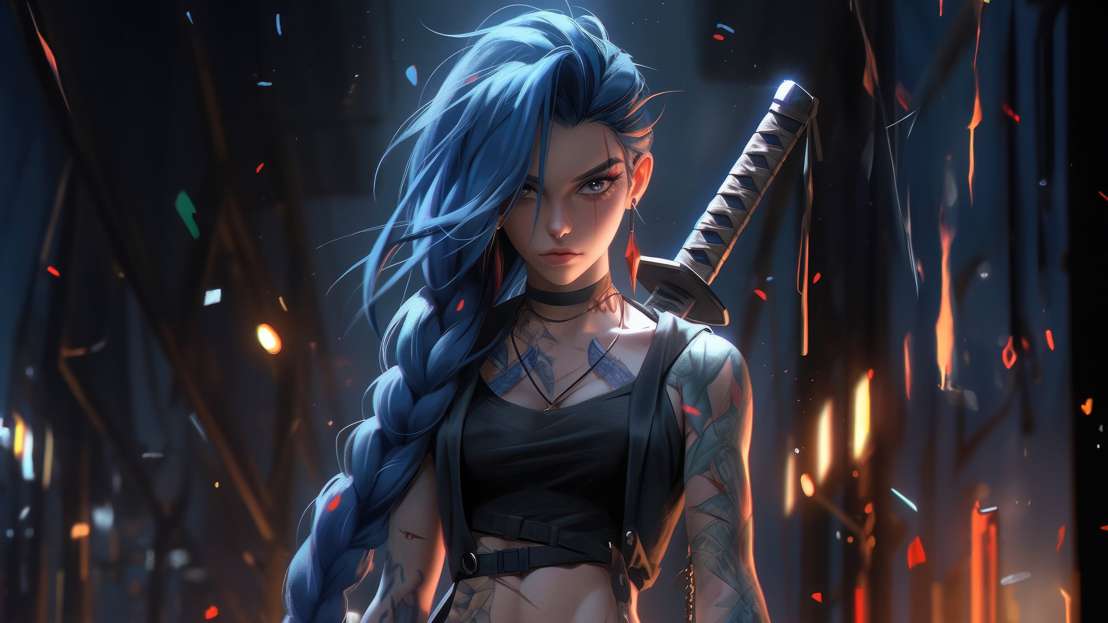 🔥 Free Download Explosive Mayhem Jinx In Arcane 4k Hd Wallpaper Image ...