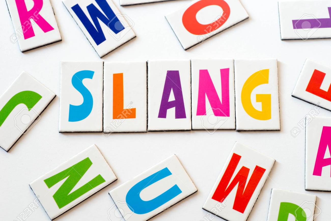 Free download Word Slang Made Of Colorful Letters On White Background ...