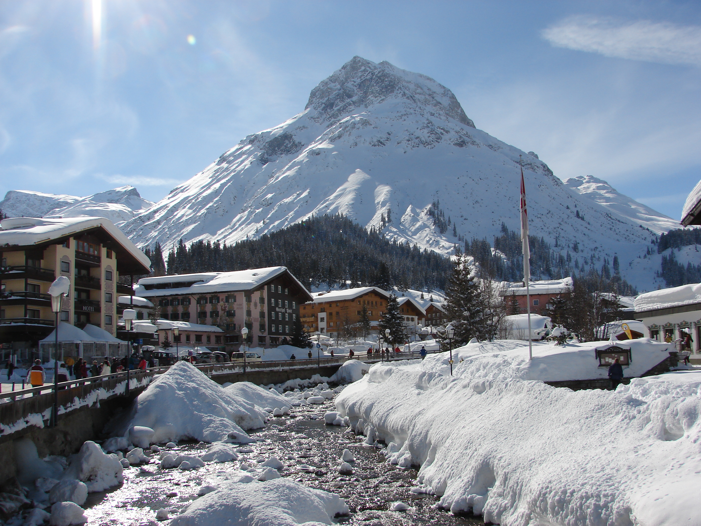 🔥 Free Download Mountain River In The Ski Resort Of Lech Austria ...
