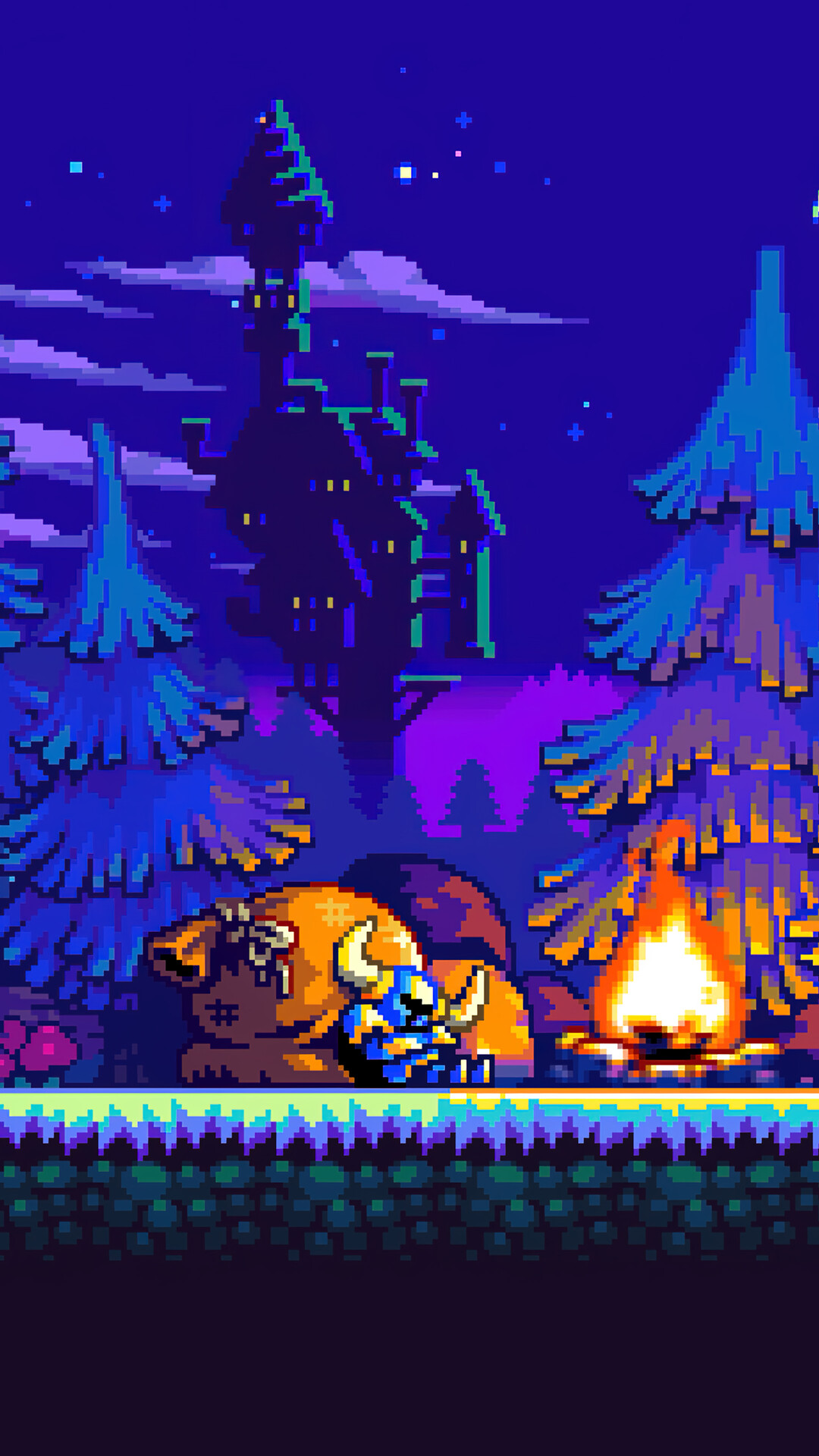 🔥 Free Download Shovel Knight Bonfire Pixel Art 4k Wallpaper by ...
