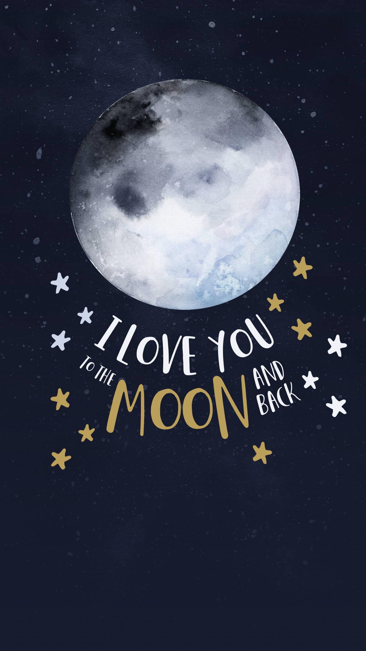 Free Download Download Moon Quote Cute Wallpaper 1242x2208 For Your