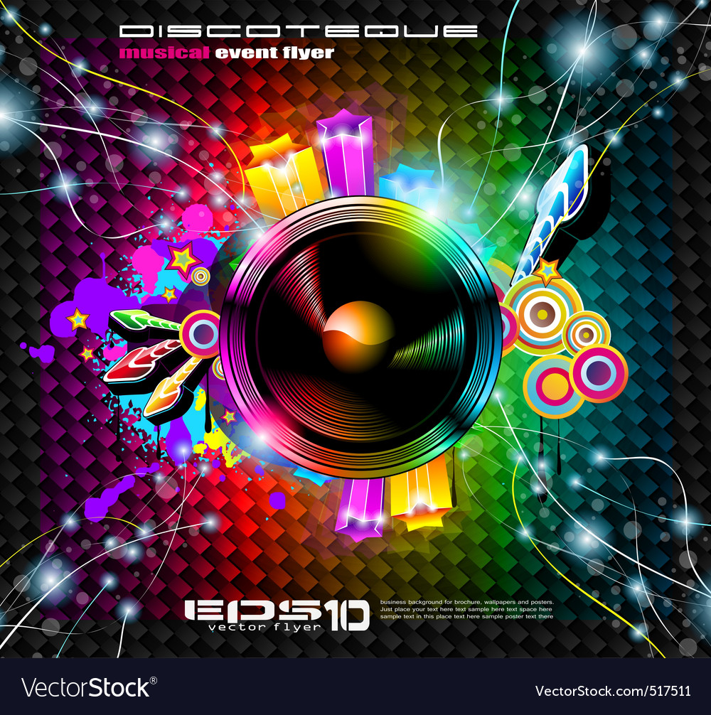 Free Download Club Flyer Background Royalty Free Vector Image 