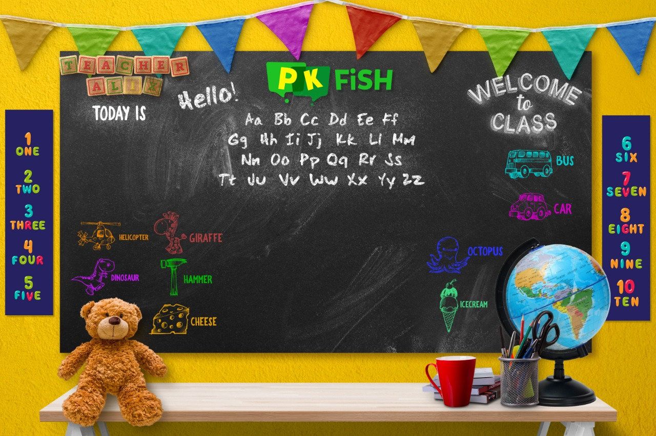 Free Download Teach And Travel ESL Online Classroom Background Backdrop 