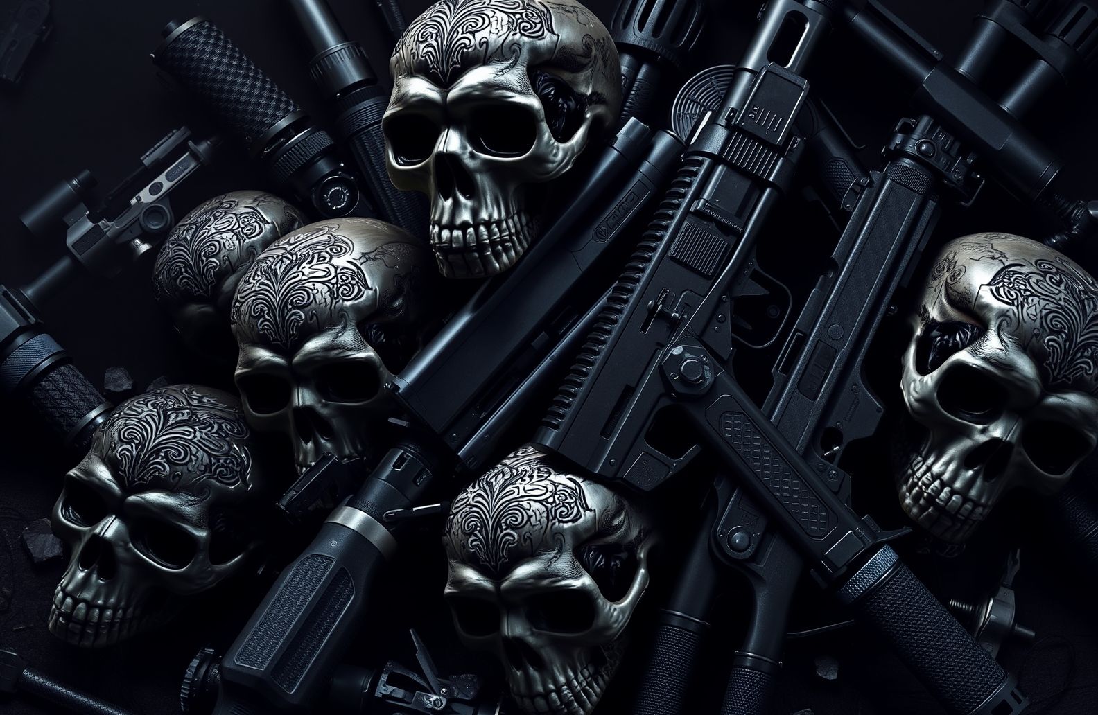 🔥 Free Download Skulls And Guns Wallpaper by @kayleek24 | WallpaperSafari