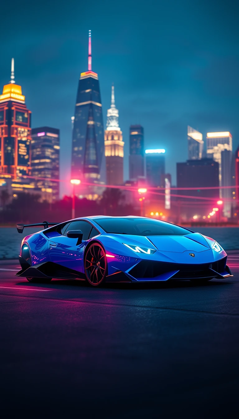 🔥 Free Download Neon Blue Lamborghini Wallpaper by @jessemoore ...