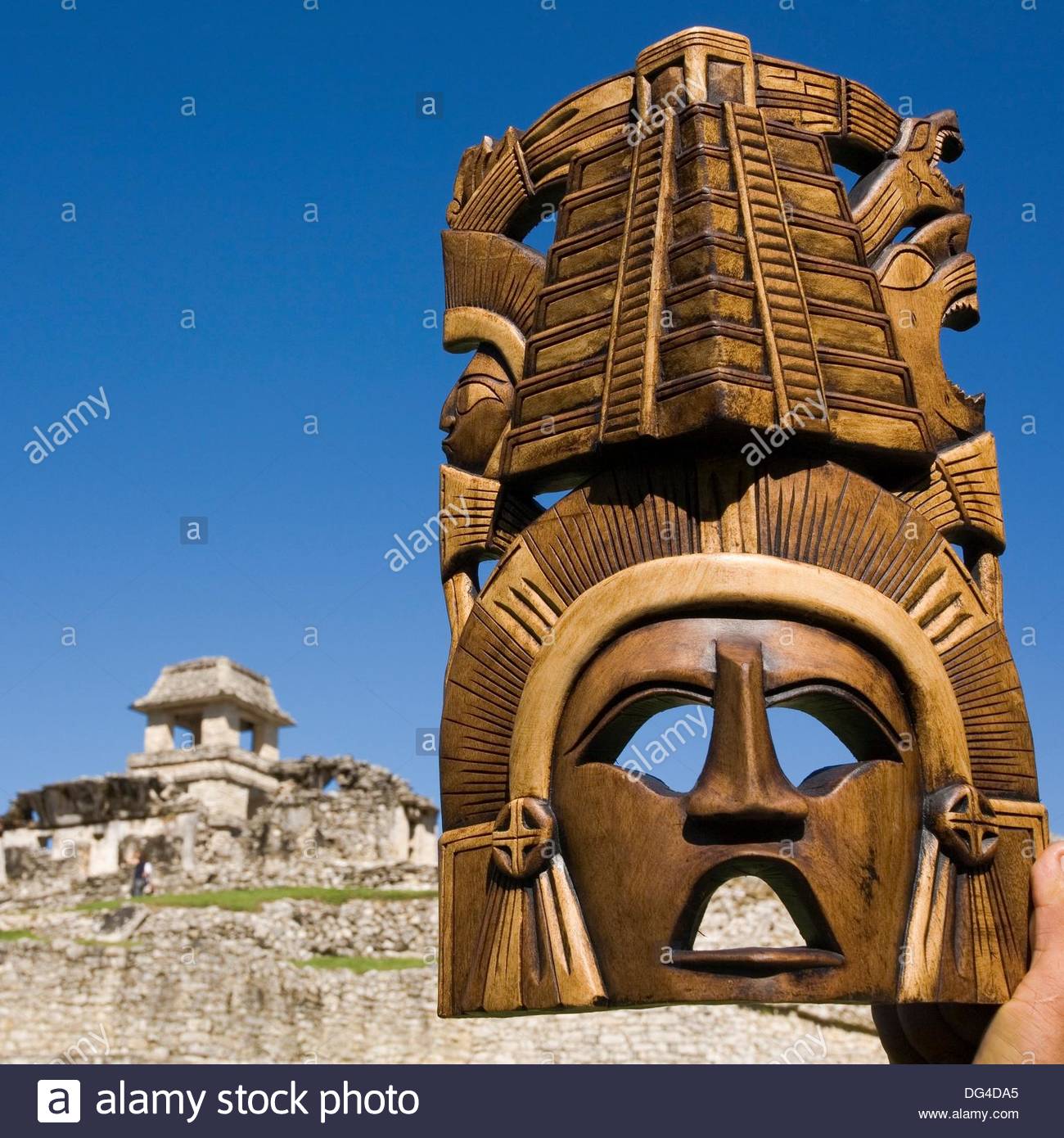 Free download Mask of Pacal templeThe Palace on background Palenque ...