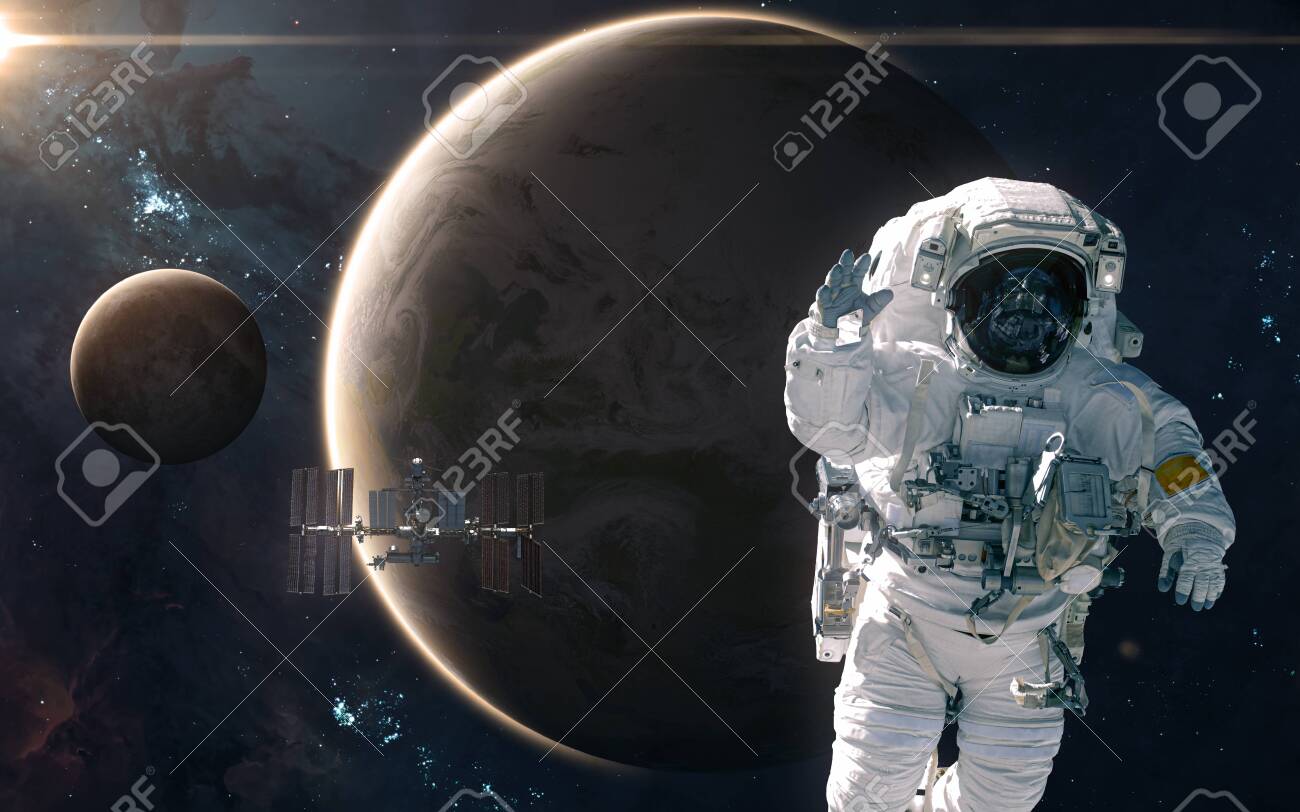 Free download ISS taken with the earth and the moon in the background ...