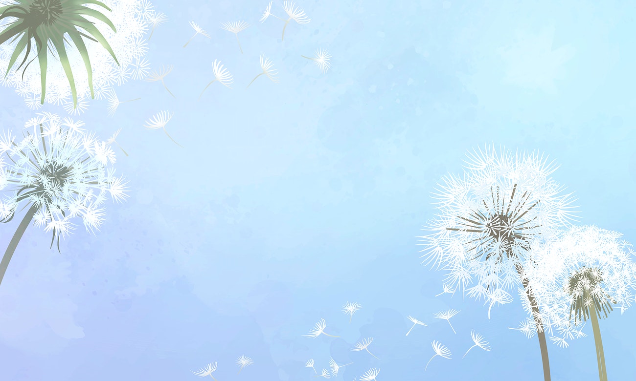 🔥 Free Download Dandelions On Blue Background Royalty Illustration by ...