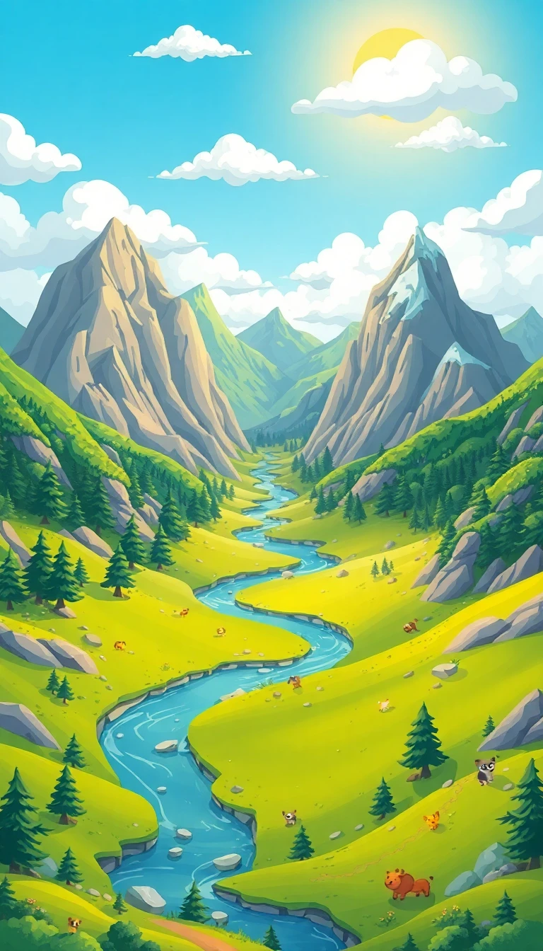 🔥 Free Download Cartoon Mountains Wallpaper by @pedrow36 | WallpaperSafari