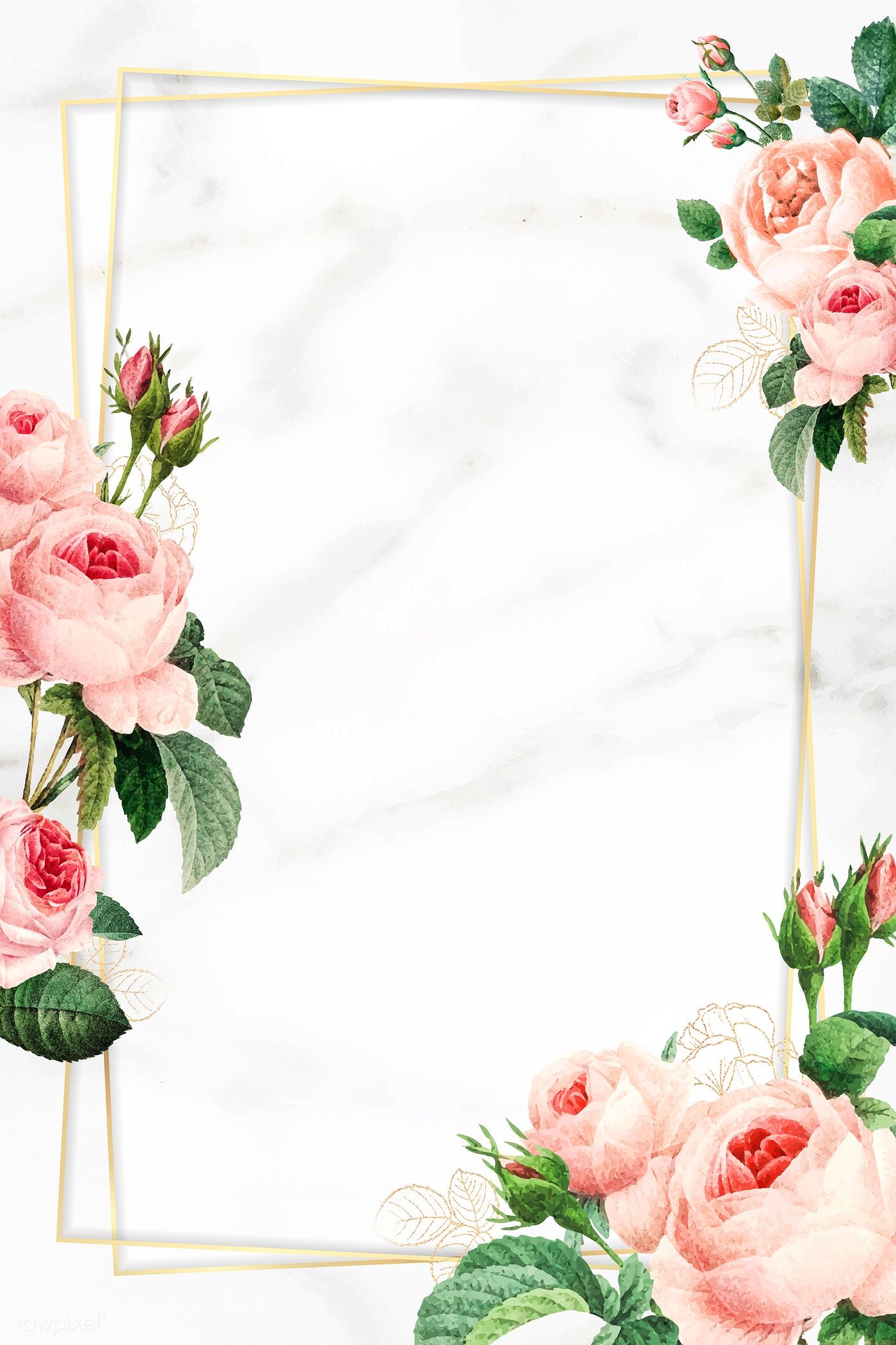 🔥 Free Download Premium Vector Of Blank Golden Rectangle Frame ...