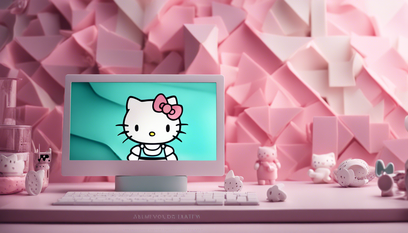 🔥 Free Download A Modern And Minimalist Hello Kitty Desktop Wallpaper ...