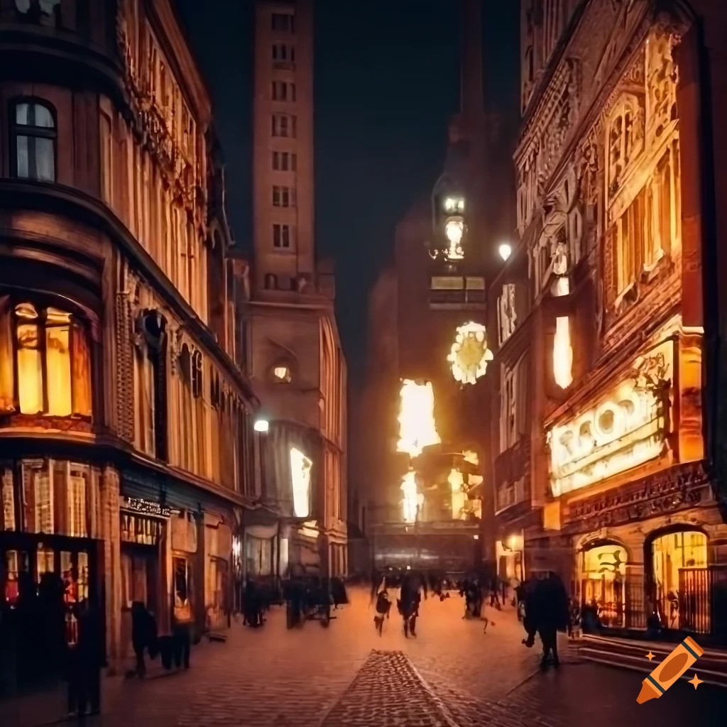 🔥 Free download A 1920s middle class city with variety of building ...