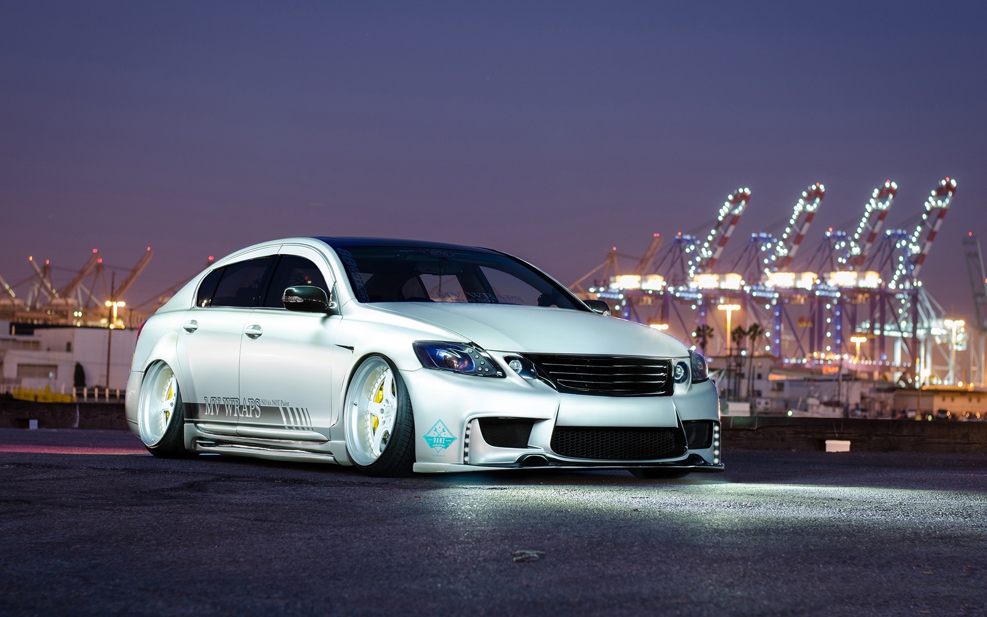 🔥 Free Download Wallpaper Lexus gs300 Silver Car Night Lights Hd by ...