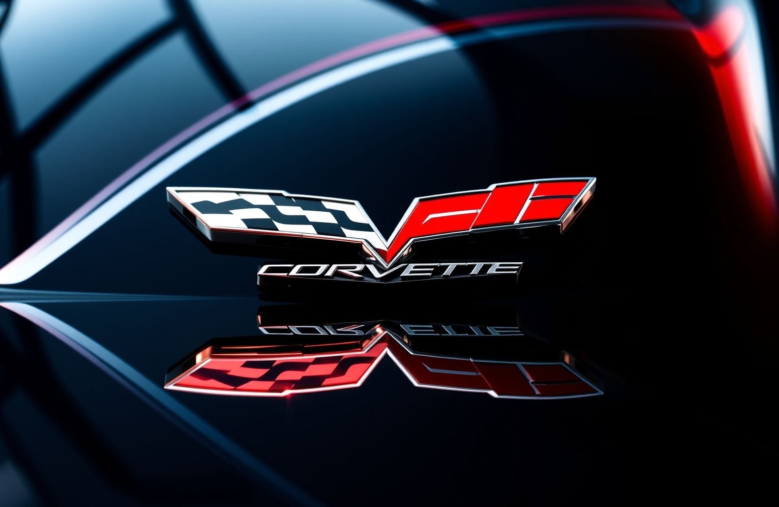 Corvette Rennlogo Hintergrundbild Corvette C8 Wallpaper Etsy