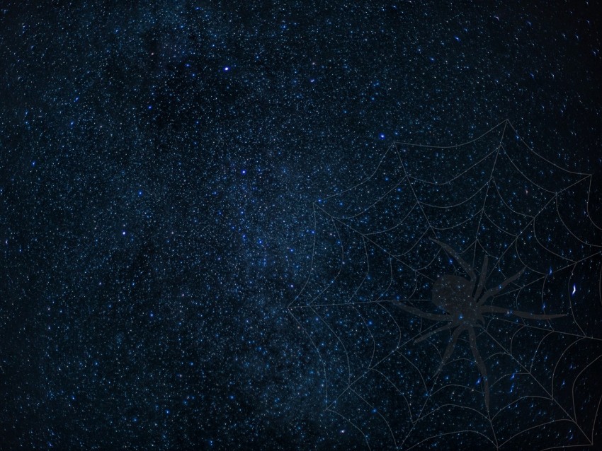 🔥 Free Download Cobweb Spider Starry Sky Shine Background Toppng by ...