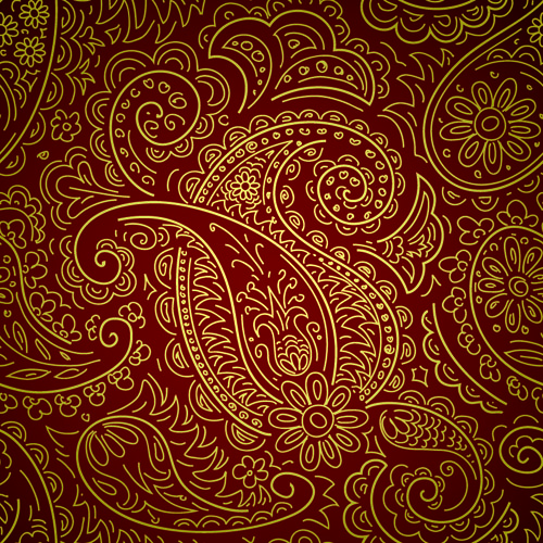 Brown Paisley Wallpaper