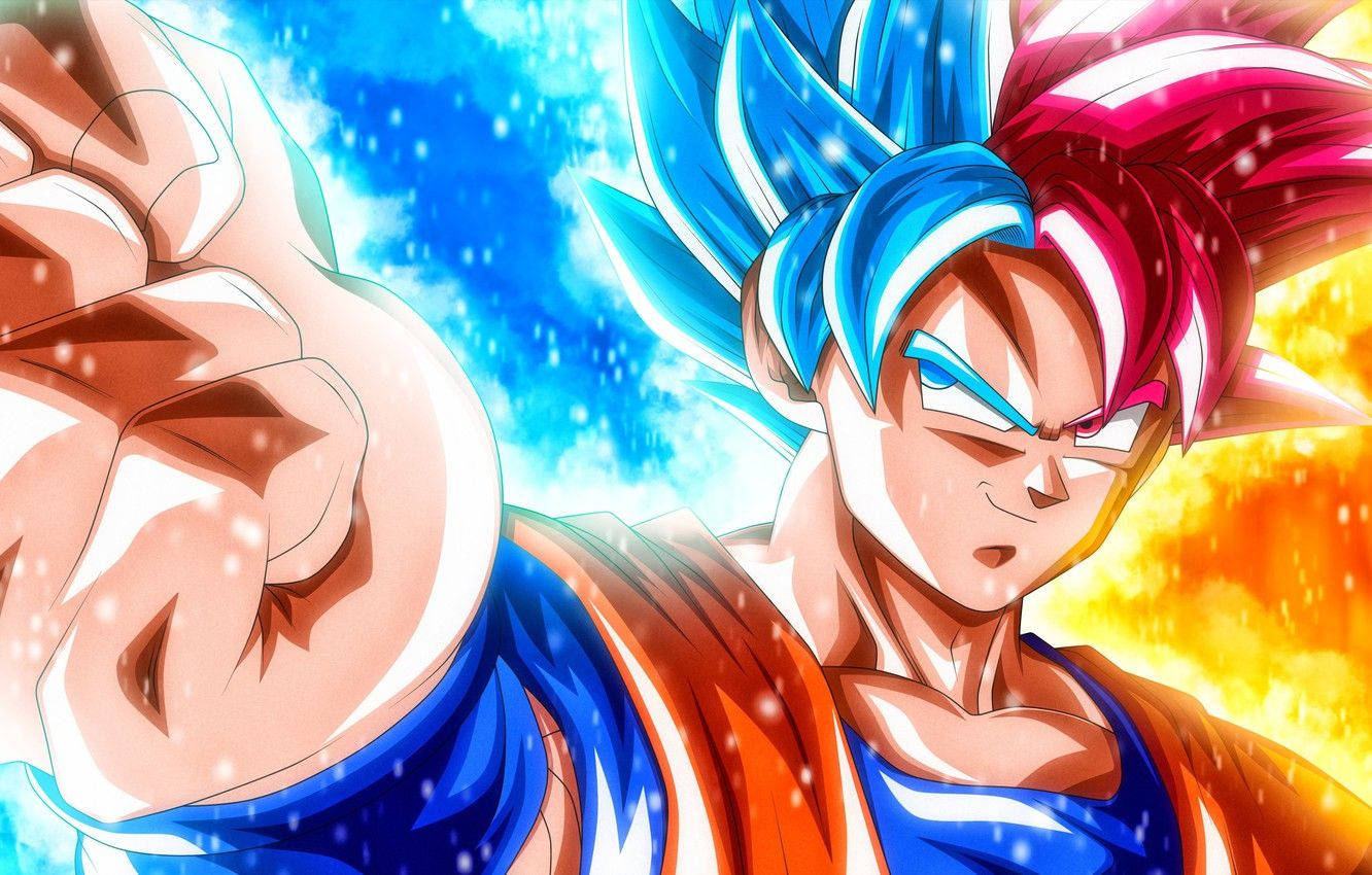🔥 Free Download Goku Red And Blue Wallpaper Mrwallpaper by @brucecooper ...